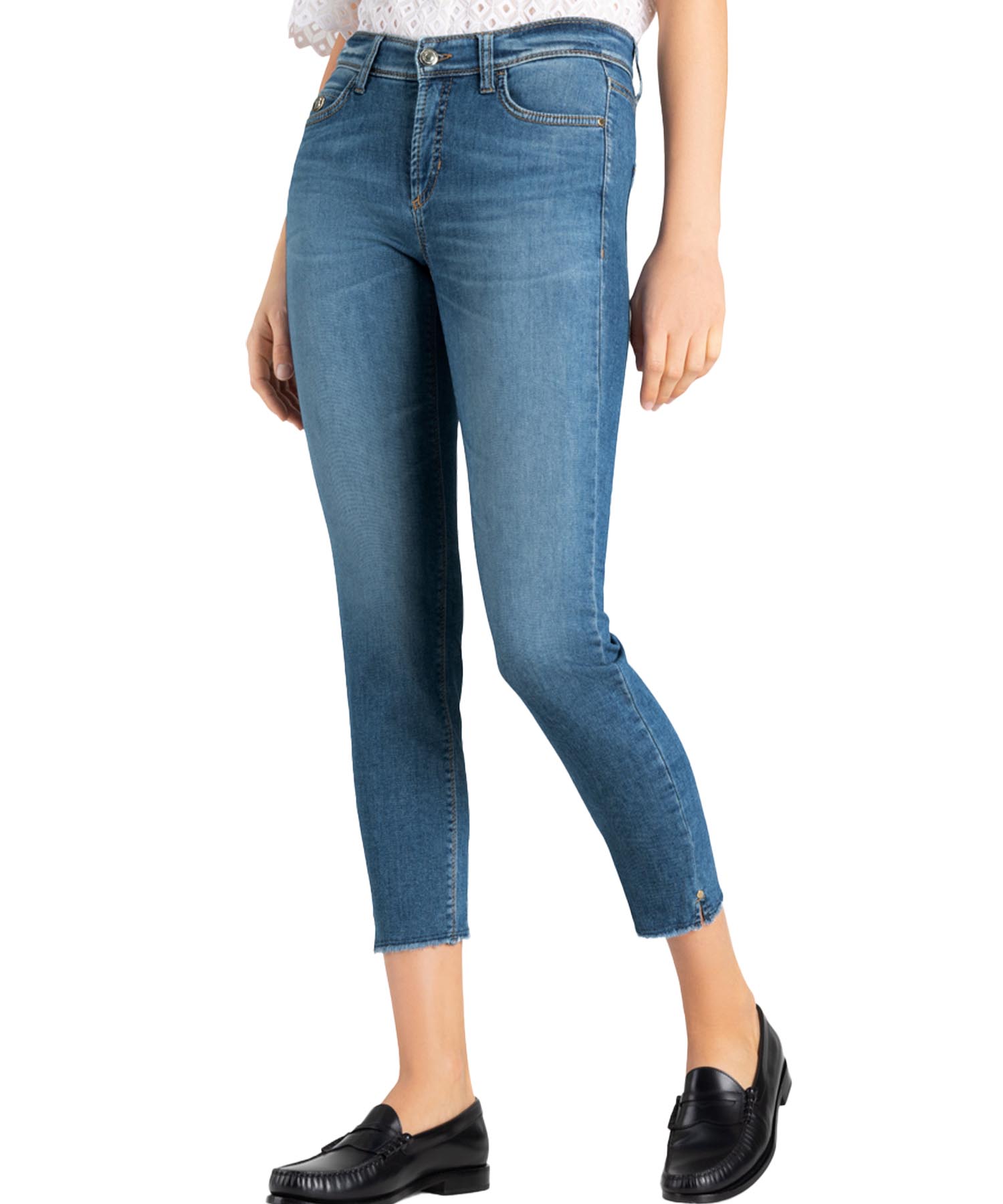 Jeans Piper short von Cambio in denim | 44 | 4052107894231